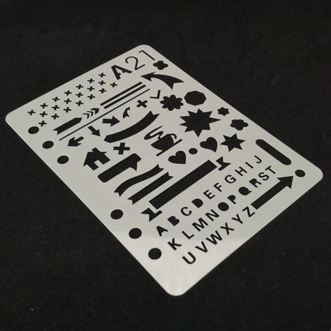 편지 겹쳐서 스텐실 드로잉 컬러 스프레이 스텐실 Diy 스크랩북사진 앨범 색칠 그림 스텐실 홈 장식 학용품