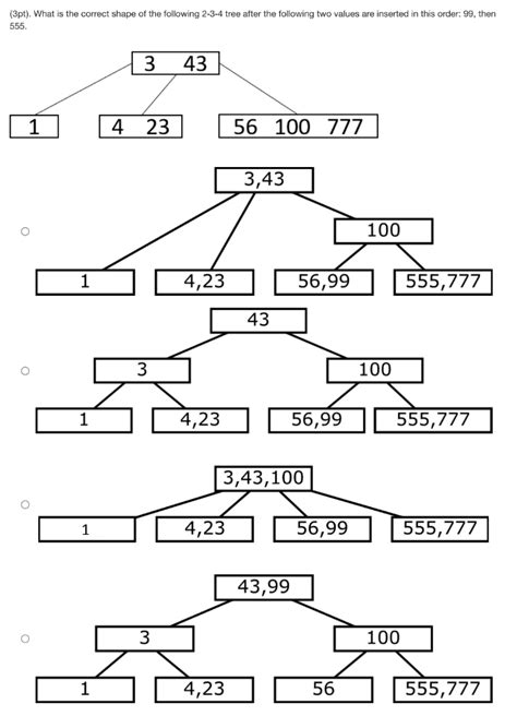 solved 3pt what is the correct shape of the following