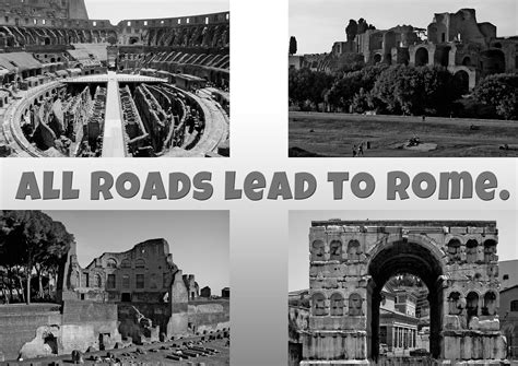 Download Phrase Saying All Roads Lead To Rome Royalty Free Stock