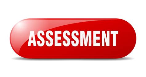 assessment button assessment sign key push button stock vector
