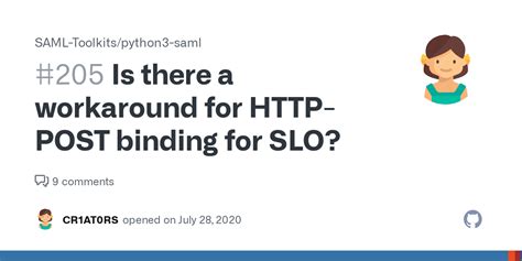 Is There A Workaround For Post Binding For Slo · Issue 205