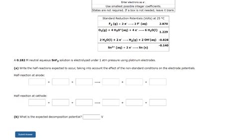 Solved Enter Electrons As E Use Smallest Possible Integer