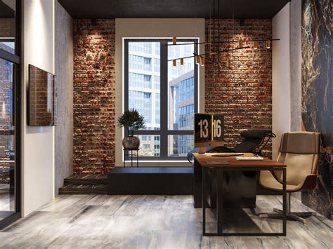 Интерьер офиса в стиле лофт в 2024 г Кирпичный интерьер Интерьер Офисы дизайнеров интерьера