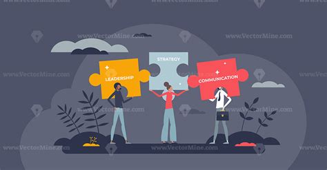 Team Collaboration And Work Partnership Tiny Person Neubrutalism Concept Vectormine