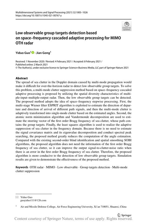 Low Observable Group Targets Detection Based On Space Frequency Cascaded Adaptive Processing For