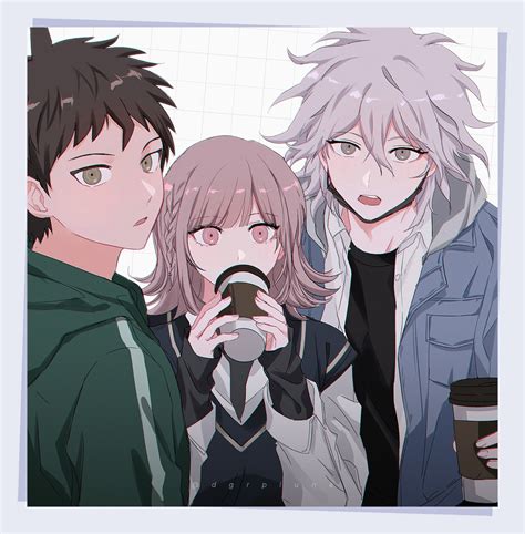 Nanami Chiaki Komaeda Nagito And Hinata Hajime Danganronpa And More Drawn By Boleum