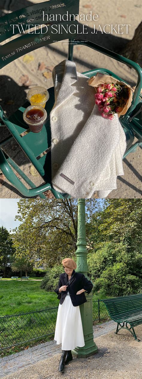 겨울하객룩트위드자켓 직진배송 Minil 루브르 부클 트위드 핸드메이드 싱글 크롭 자켓 울75알파카8모헤어7