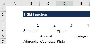 Trim in excel function Word и Excel помощь в работе с программами