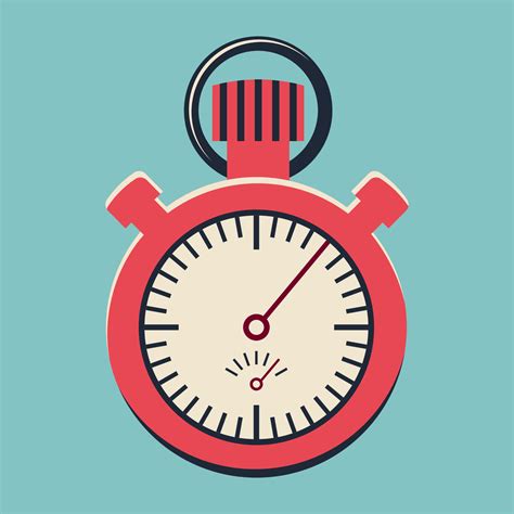 Modern Stopwatch Icon Flat Style Circular Clock Timer Button Isolated Vector Illustration For