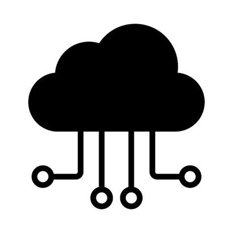 Cloud Computing Signe Symbole Vecteur Glyphe Icône De Couleur Vecteur