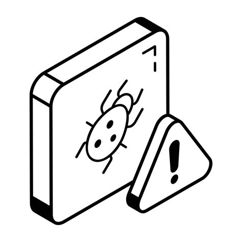 Modern Line Isometric Icon Of Target Bug 12002017 Vector Art At Vecteezy