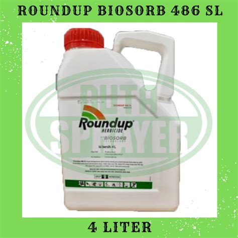 Jual Roundup Biosorb 486 Sl 4l Herbisida Pembasmi Rumput 4 Liter