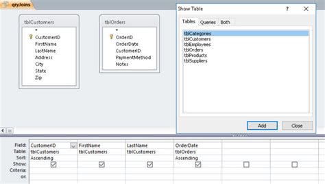 how to use table joins in microsoft access skillforge