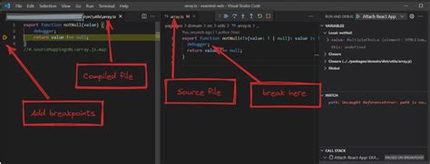 VS Code Or Chrome Dev Tools Debug NPM Workspaces Monorepo TypeScript React Code Stack