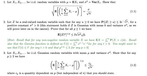 solved 1 let x1 x2 be i i d random variables with u