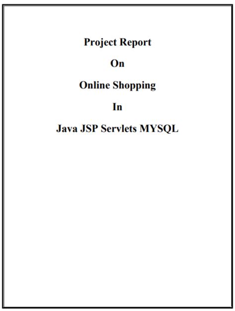 Online Shopping Java Project Report Projectworlds Store