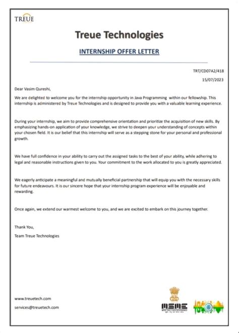 vasim qureshi on linkedin treuetechnologies webdevelopmentinternship