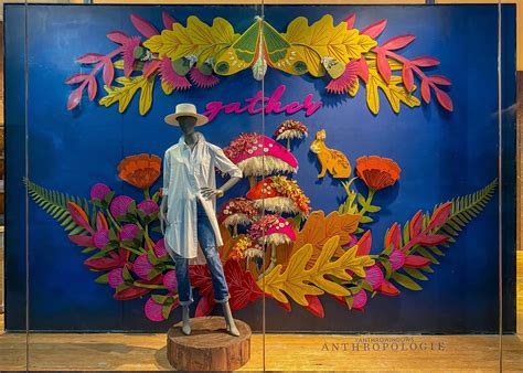 Anthropologie Fall Window Installations — Vim Venture Autumn Window Display Fall Windows