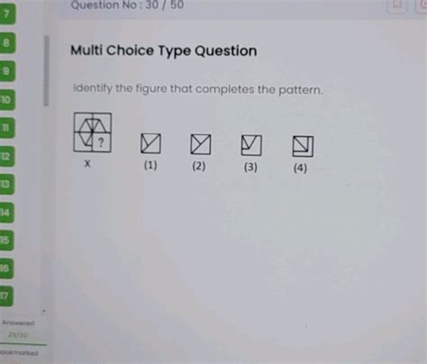 7 Question No 30 50 8 9 Multi Choice Type Studyx
