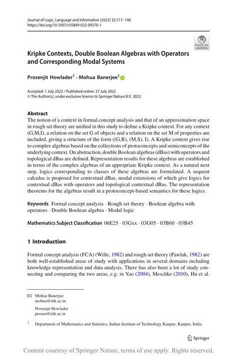 Kripke Contexts Double Boolean Algebras With Operators And
