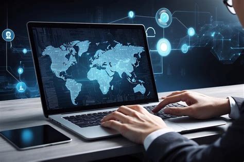 Network Security System Personal Data Information On Laptopinformation
