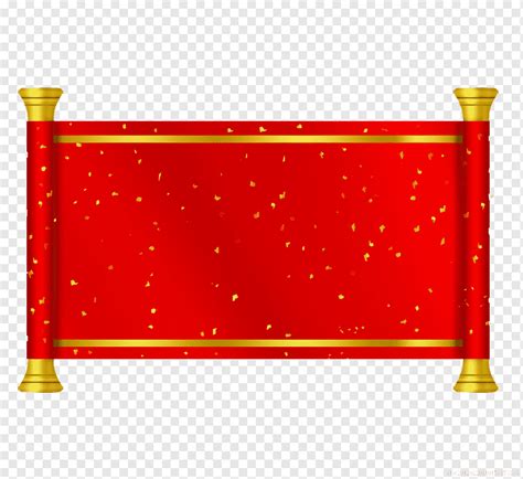 Red And Gold Scroll Illustration Scroll Paper Red Reel Rectangle Design Curtain Png Pngwing