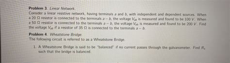 solved problem 3 linear network consider a linear