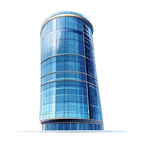 Corporate Glass Tower Building Illustration Isolated Premium Ai