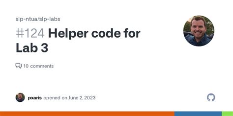 Helper Code For Lab 3 · Issue 124 · Slp Ntuaslp Labs · Github