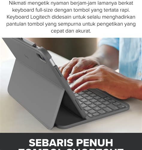 Jual Logitech Slim Folio Keyboard Case Wireless For Ipad 10th Gen And A16 Shopee Indonesia