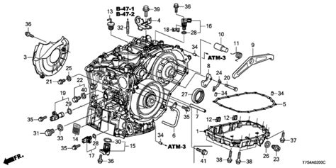 At Transmission Case Components 2016 Honda Hr V 5 Door Lx 2wd Ka Cvt