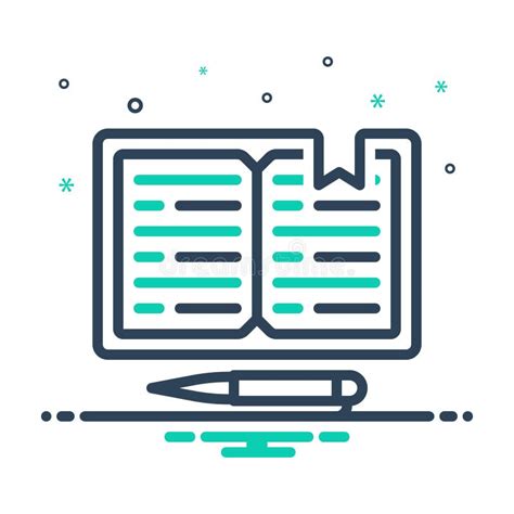 Mix Icon For Assignment Task And Article Stock Vector Illustration