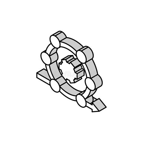 Agile Methodology Analyst Isometric Icon Vector Illustration Stock