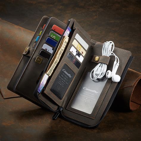 Caseme Series Leather Stylish Wallet Phone Bag Case For Samsung