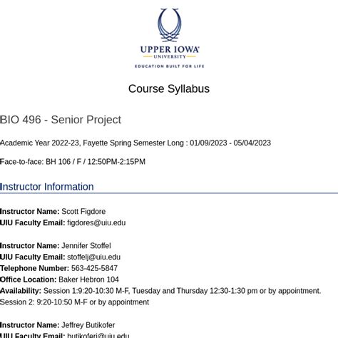 Simple Syllabus