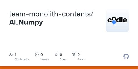 Github Team Monolith Contents Ai Numpy