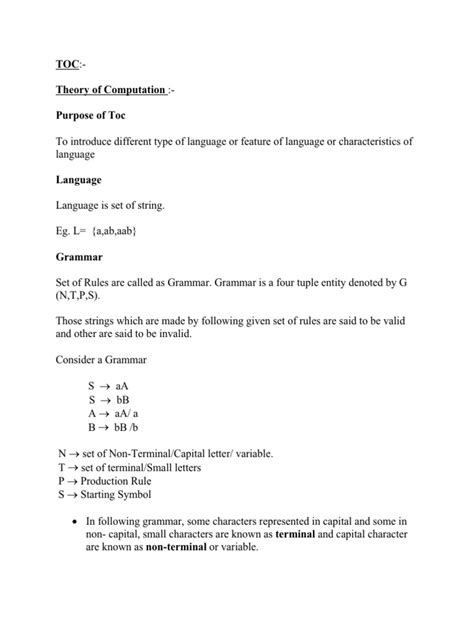 Toc Full Syllabus Notes Pdf Regular Expression Models Of Computation