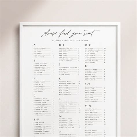 Table Assignment Etsy