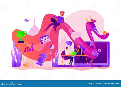 Workflow Concept Vector Illustration Stock Vector Illustration Of