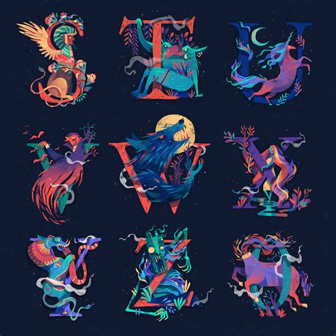 A Z Of Mythical Creatures And Monsters On Behance