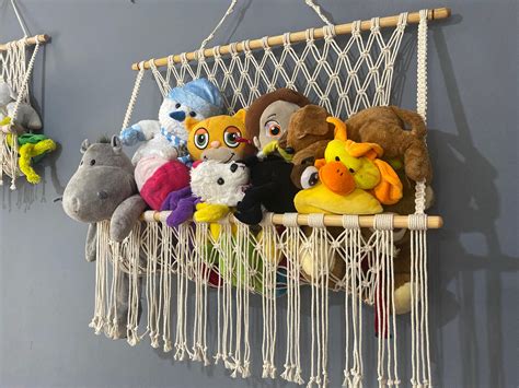 Toy Hammock Cute Boho Storage Boho Fruit Hammock Shelf Etsy