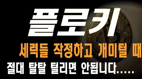 플로키 코인 나중에 울면서 후회하면 늦습니다 플로키코인플로키코인전망플로키코인분석 Youtube