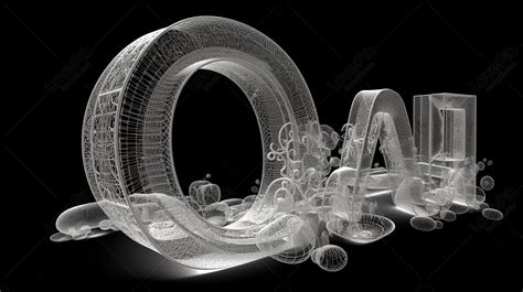 3d 와이어프레임 타이포그래피를 사용한 추상 꿈나라 배경 선 모양 배경 타이포 배경 타이 와이 배경 이미지 Hd 선 모양 타이포 타이 와이 배경 사진 무료