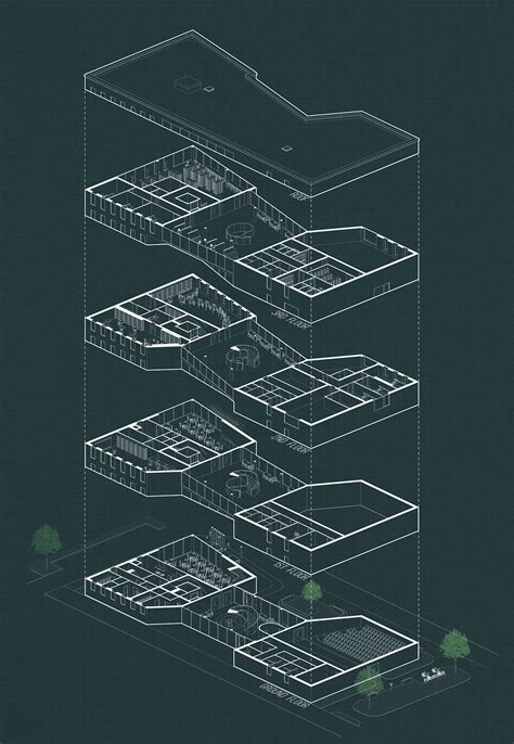Exploded Axonometric Diagram Behance