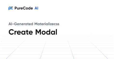 Quickly Craft Materialize Css Create Modal Templates With Ai