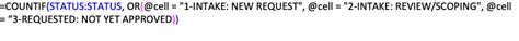 count multiple items in the same column — smartsheet community