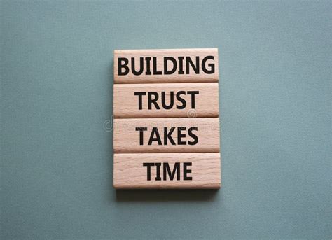 Building Trust Takes Time Symbol Wooden Blocks With Words Building Trust Takes Time Beautiful