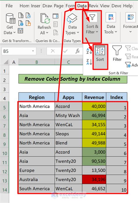 how to remove sort by color in excel with easy steps exceldemy