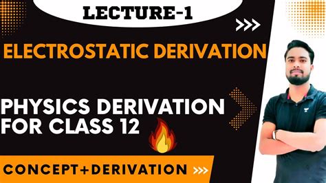 Physics Class 12 Derivation🔥 Electrostatic Derivationelectrostatic