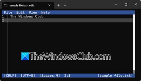 Microsoft Edit Command Line Text Editor For Windows